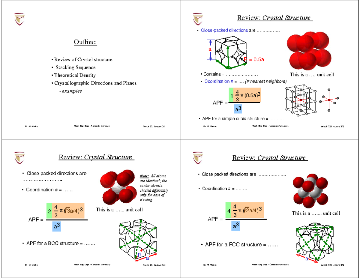 Lecture 5 MECH 221 - Dr. M. Medraj Mech. Eng. Dept. - Concordia ...