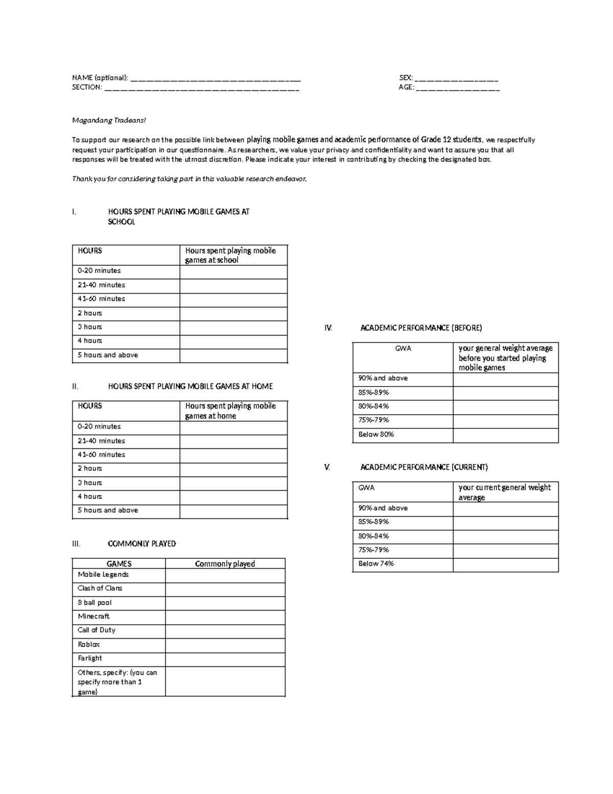 Questionnaire - dnqHW - NAME (optional ...