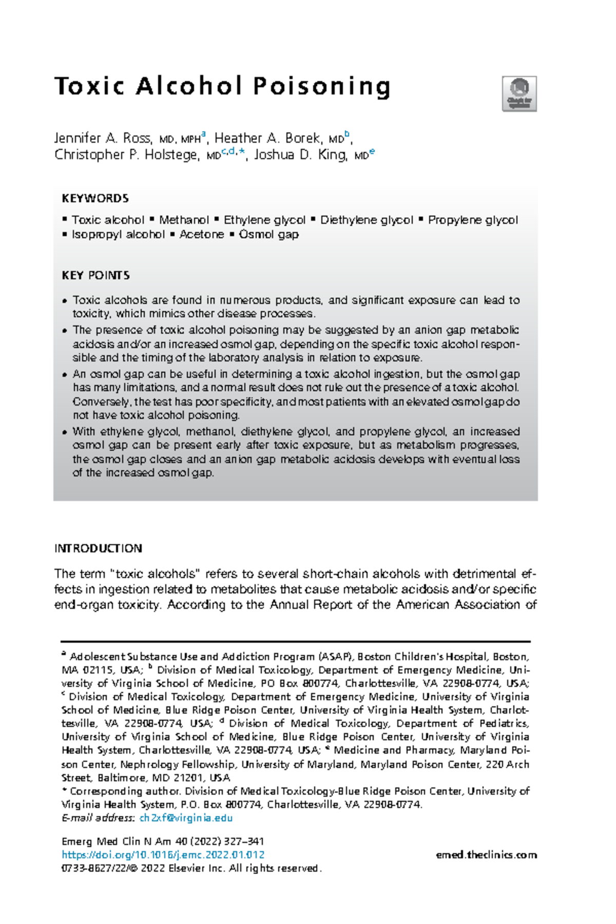 a toxic alcohol poisoning - Tox i c Al c o h o l P o i s o n i n g ...
