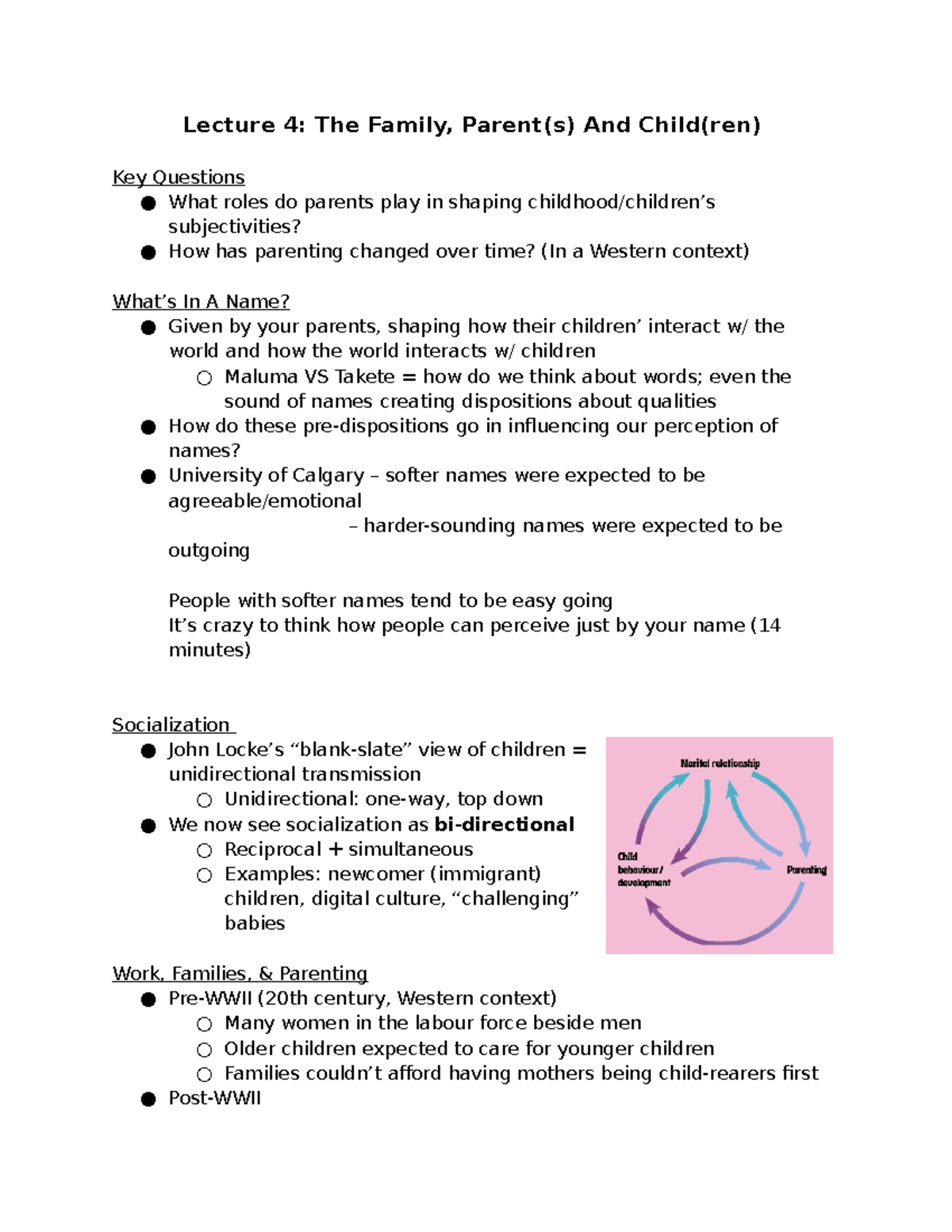 Lecture 4 The Family, Parent(s) And Child(ren) - Lecture 4: The Family ...