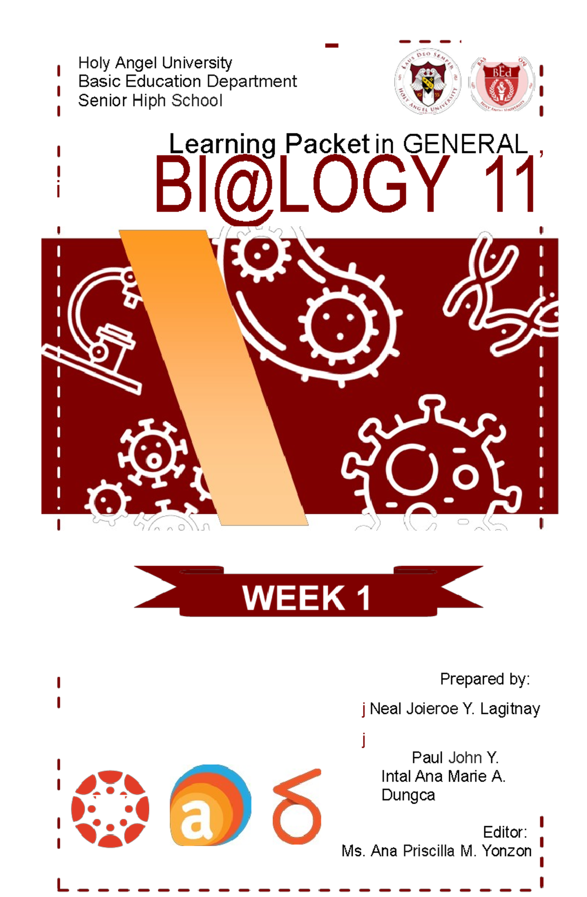 Bio learning packet week 1 - Biology learning packet for general ...