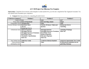 ACC 330 Module Six Assignment Template - ACC 330 Module Six Assignment ...