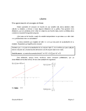 Limites Notables - Analisis Matematico I - LIMITES NOTABLES - Studocu
