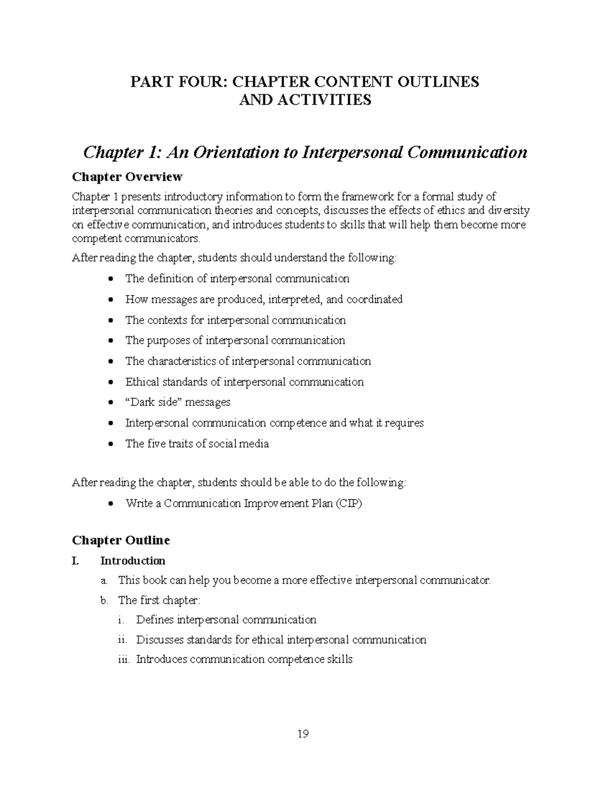 Chapter Outlines - study material - PART FOUR: CHAPTER CONTENT OUTLINES ...