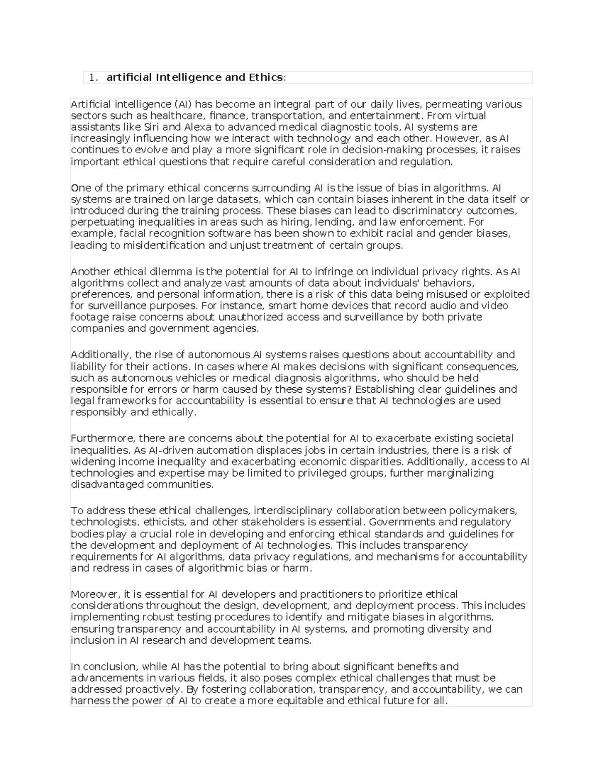 Artificial Intelligence and Ethics - artificial Intelligence and Ethics ...