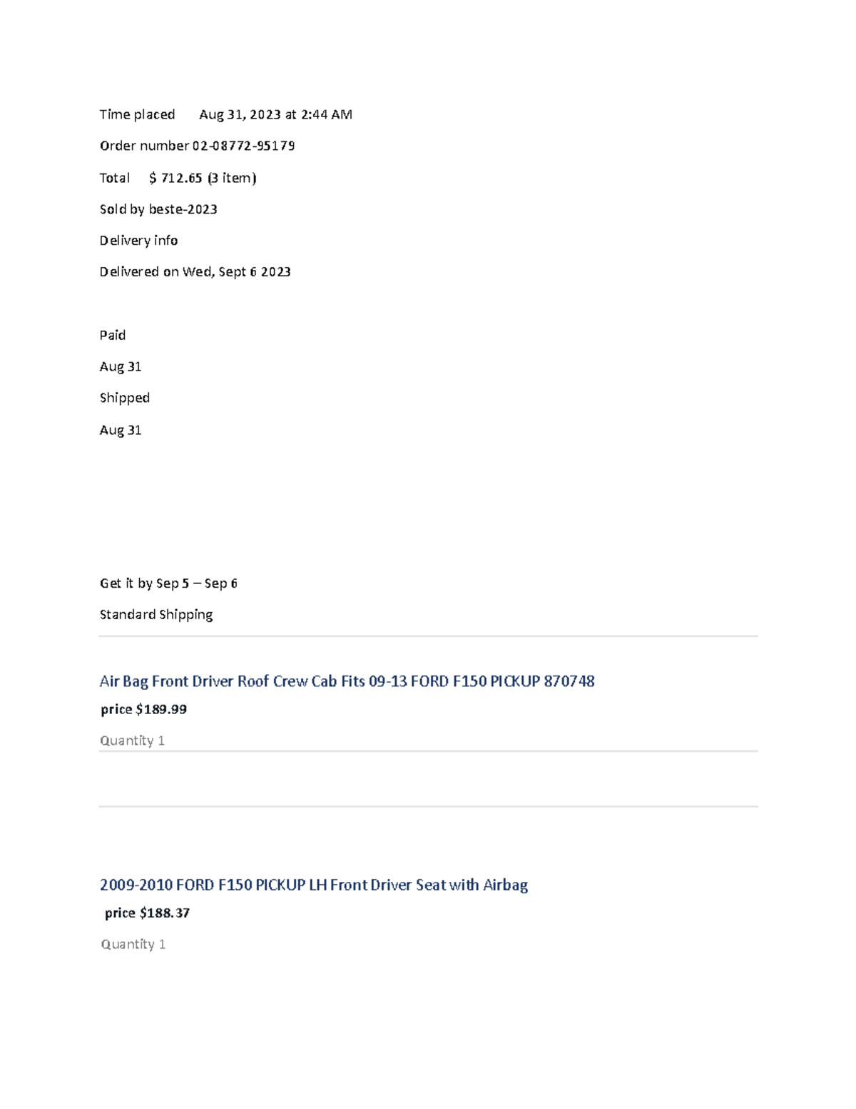 Document - Work - Time placed Aug 31, 2023 at 2:44 AM Order number 02 ...