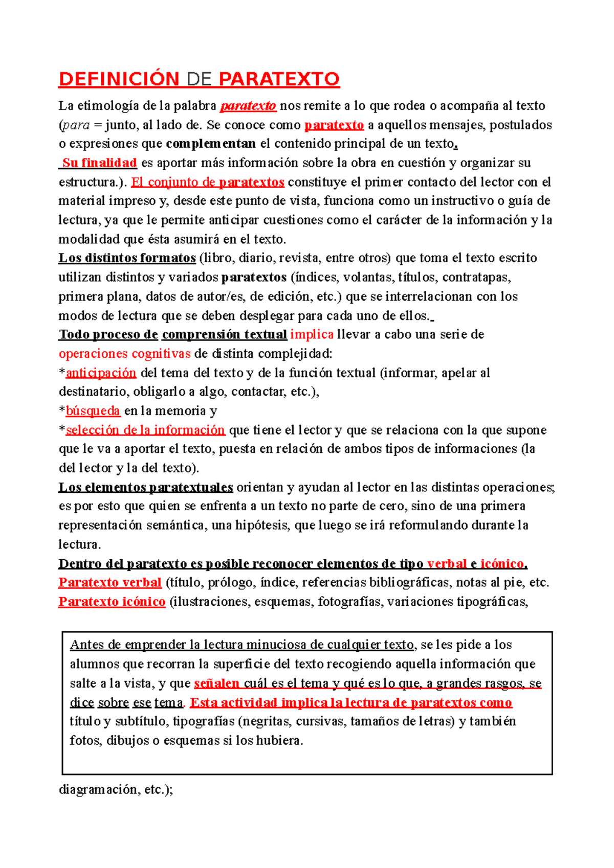 Definición DE Paratexto - DEFINICIÓN DE PARATEXTO La etimología de la ...