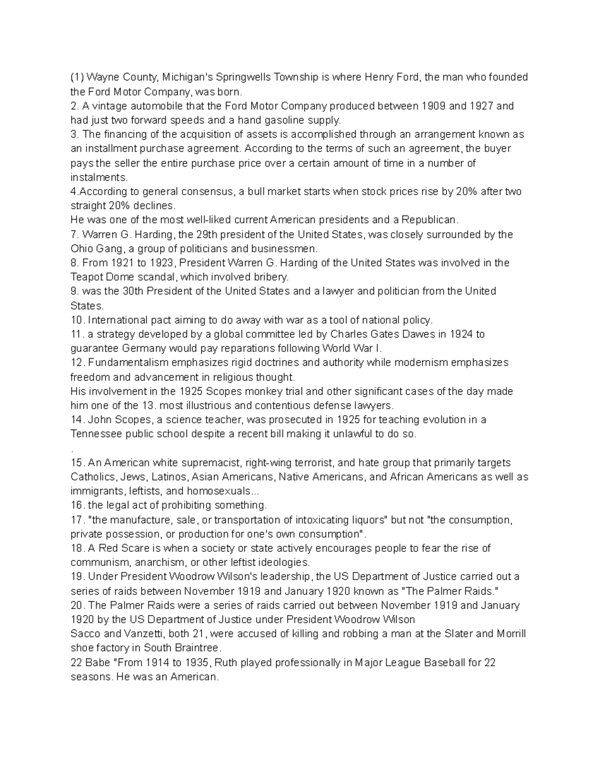 Study guide - (1) Wayne County, Michigan's Springwells Township is ...