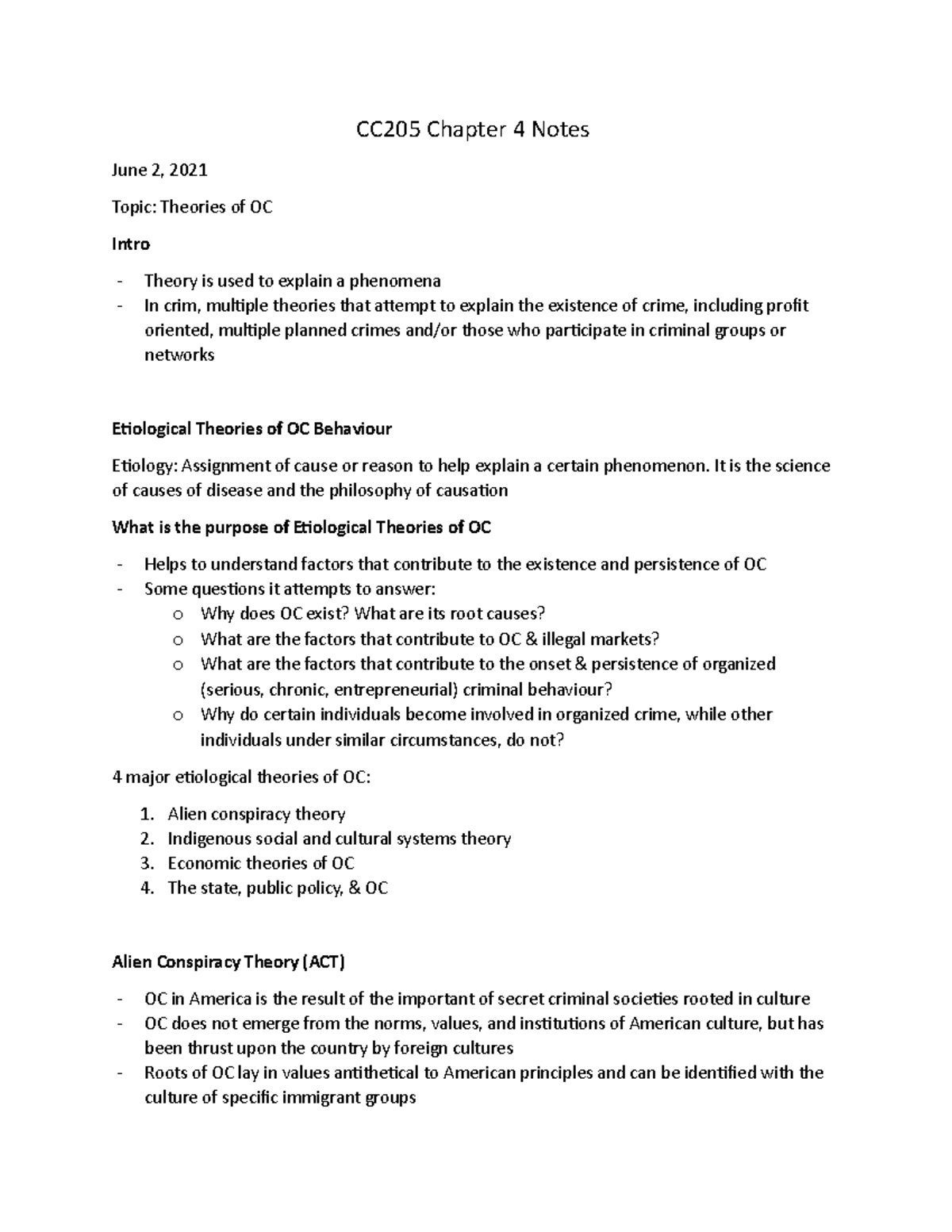 Chapter 4 Notes - CC205 - WLU - Studocu