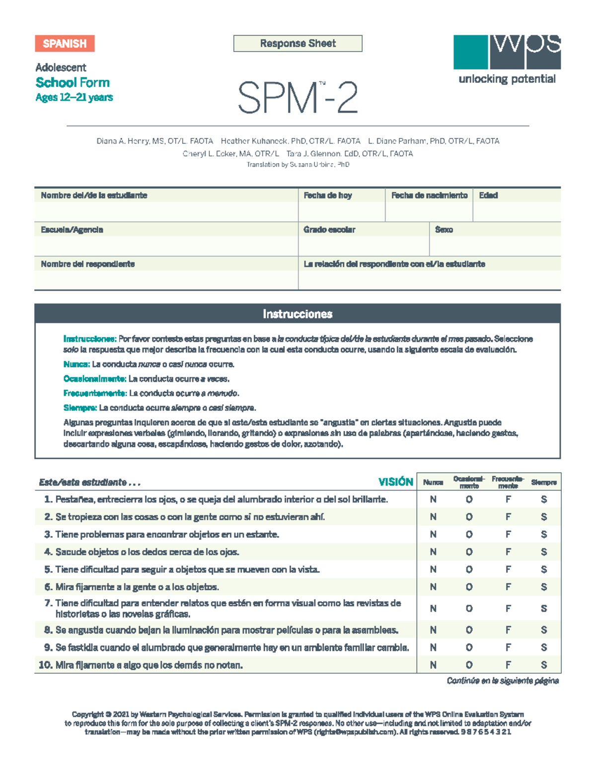 Spm2-Adolescente Escolar - Terapia Ocupacional y estrategias de ...
