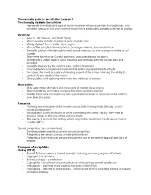 Historical Serial Killers - Historical Serial Killers LECTURE 1 Monday ...