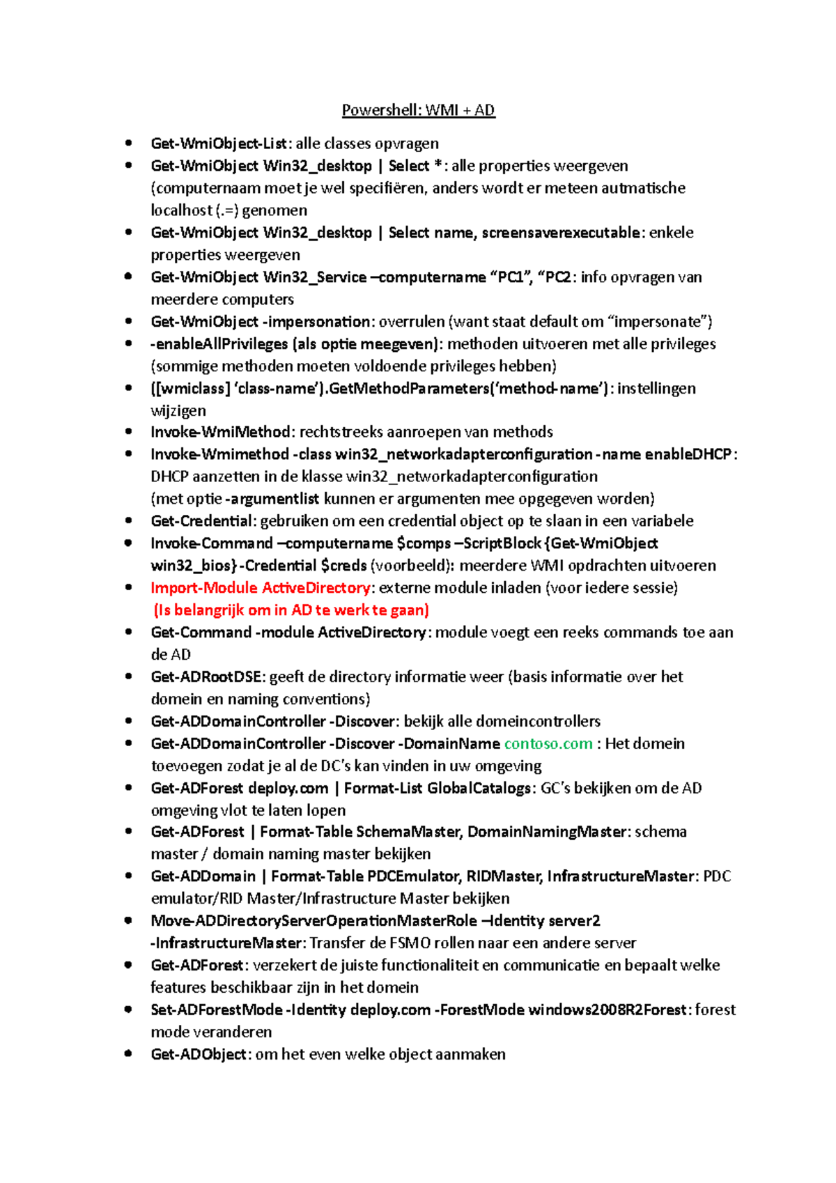 WMI + AD + Reading Writing Files - Powershell: WMI + AD Get-WmiObject ...