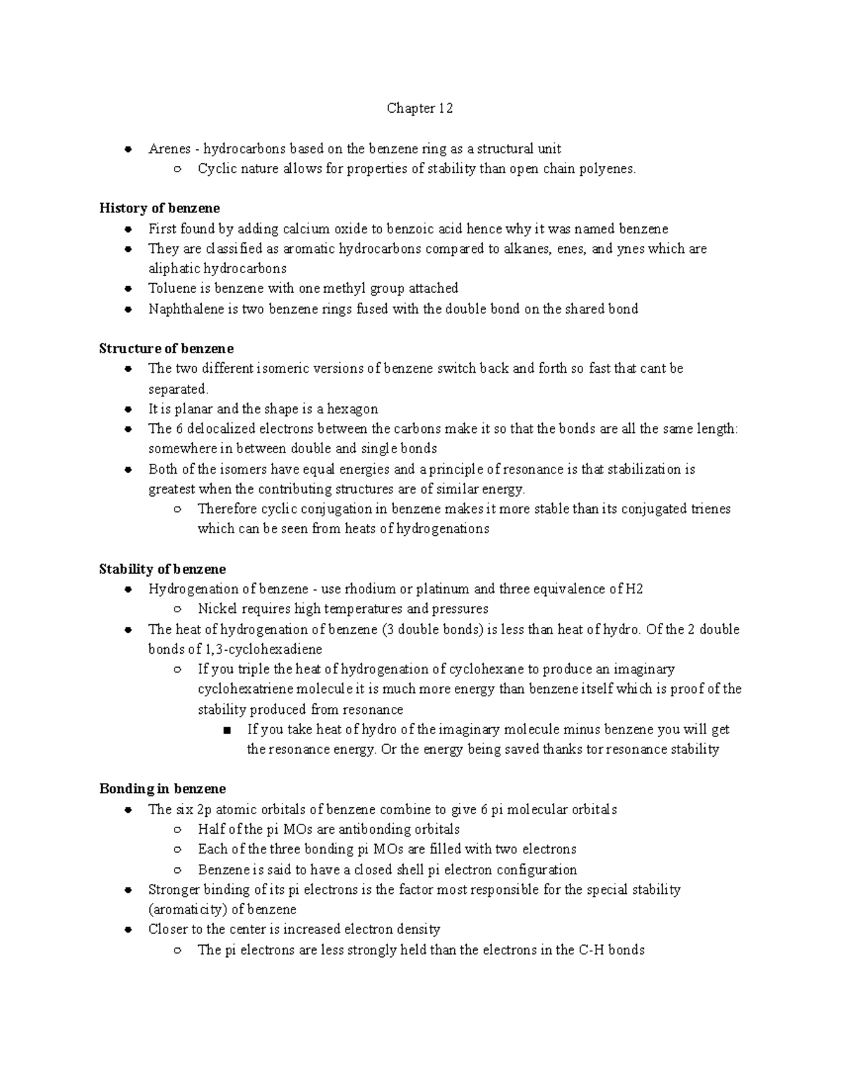 Aleks textbook Ch 12-13 detailed notes - Chapter 12 Arenes ...