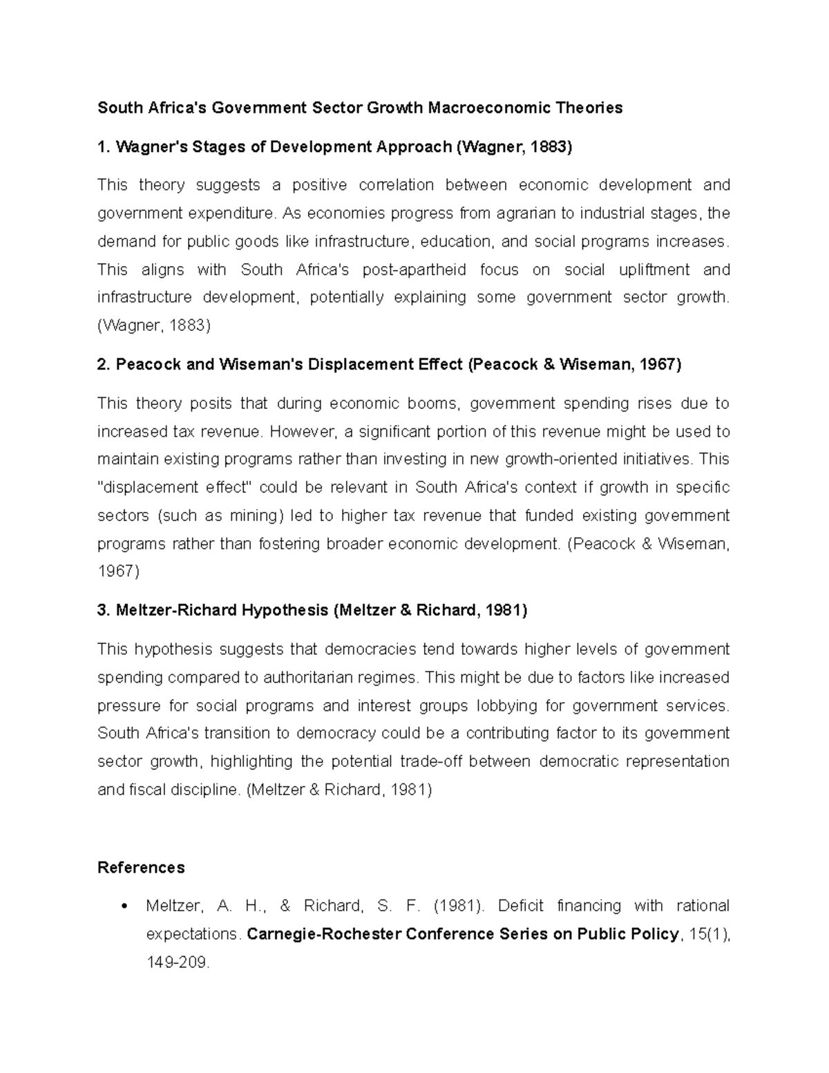 Activity 5 - South Africa's Government Sector Growth Macroeconomic ...