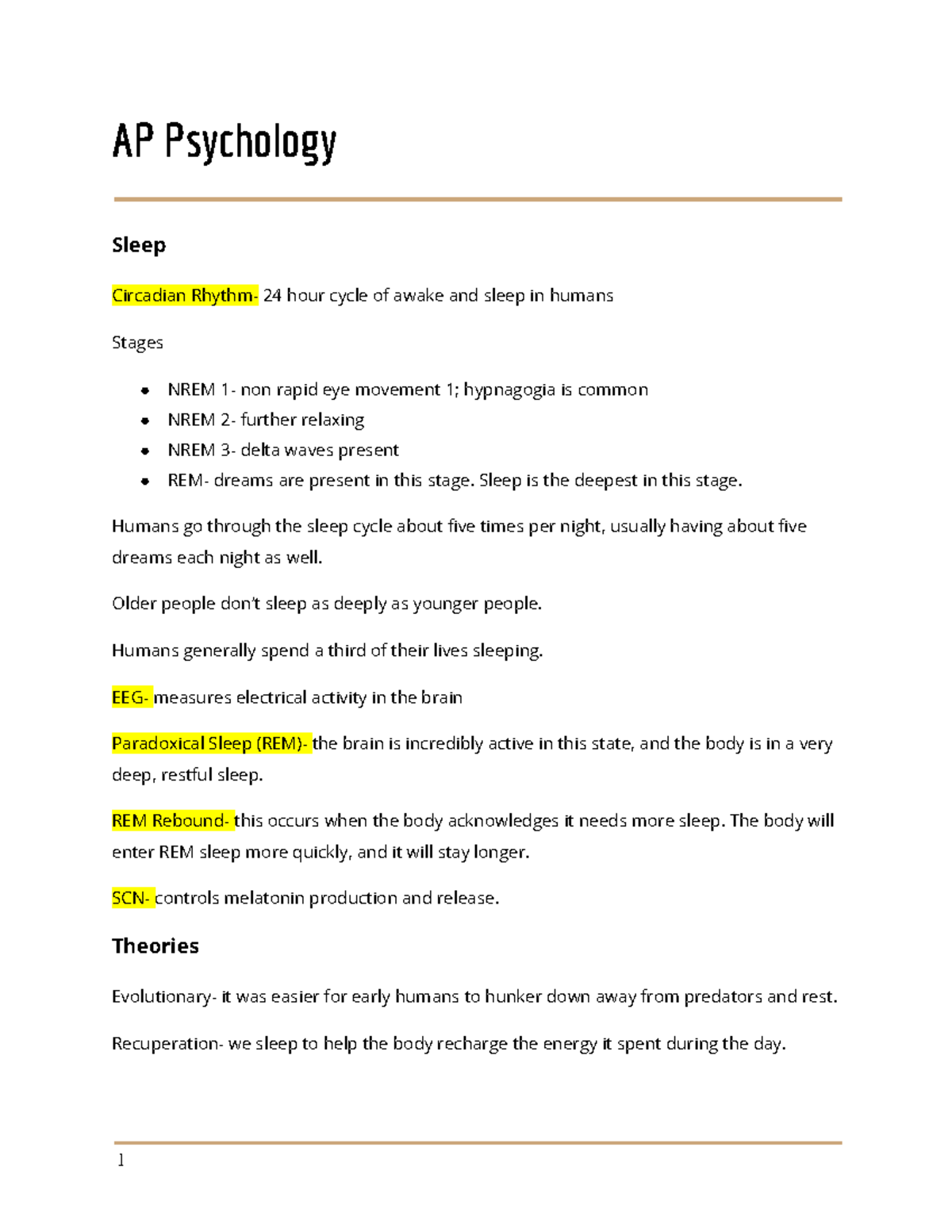 Sleep+Biological Rhythms - Studocu