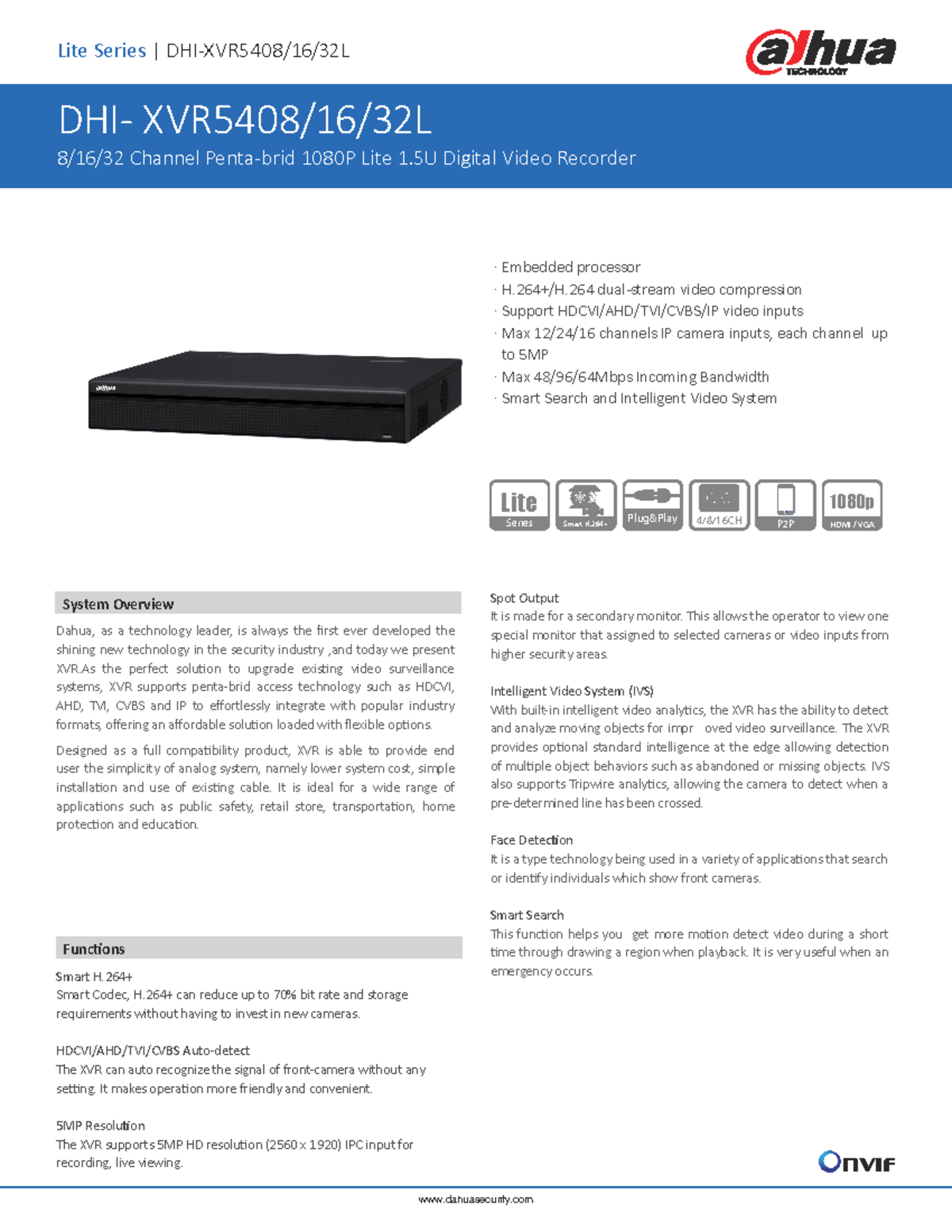 XVR5432L - FSFFRGFDGFGDFB RTRT RTR - Lite Series | DHI-XVR5408/16/32L System Overview Dahua, as ...