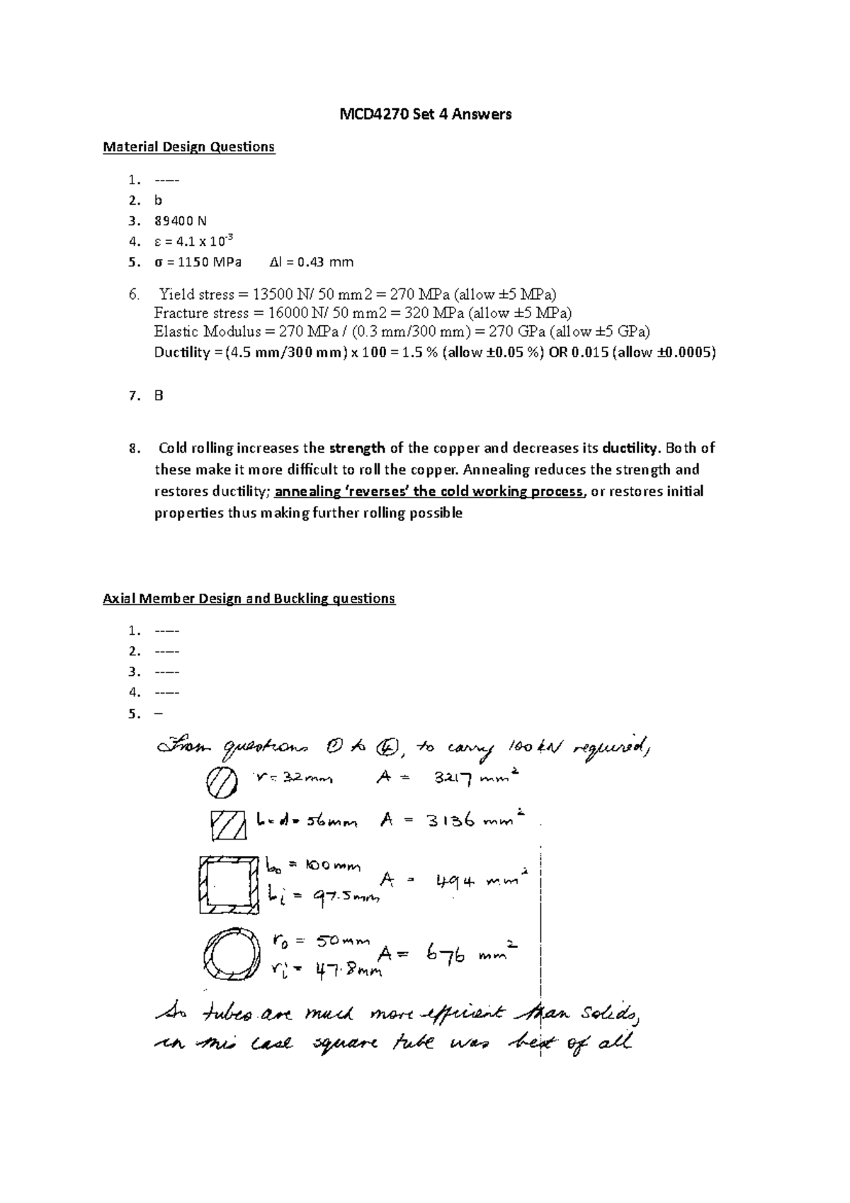 Set 4 Answers - MCD4270 Set 4 Answers Material Design Questions 1. - 2 ...