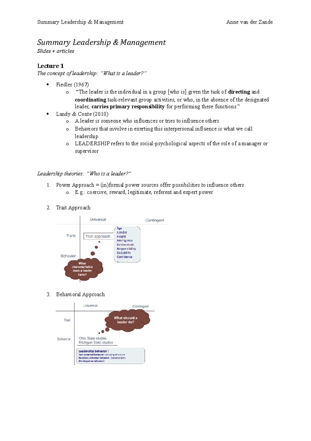 Leadership Summary Slides 2015-2016 - Summary Leadership & Management ...