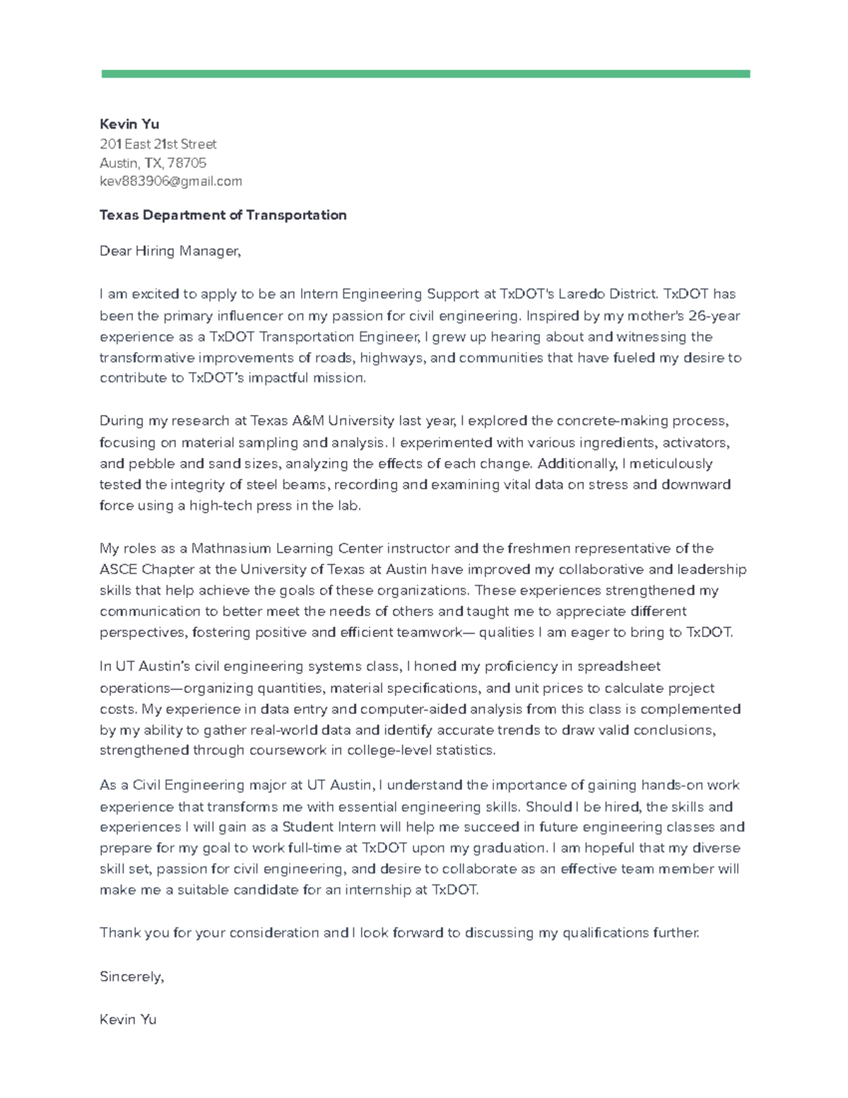 Kevin+Yu+Cover+Letter(Jan+8)l+(2) - Kevin Yu 201 East 21st Street ...