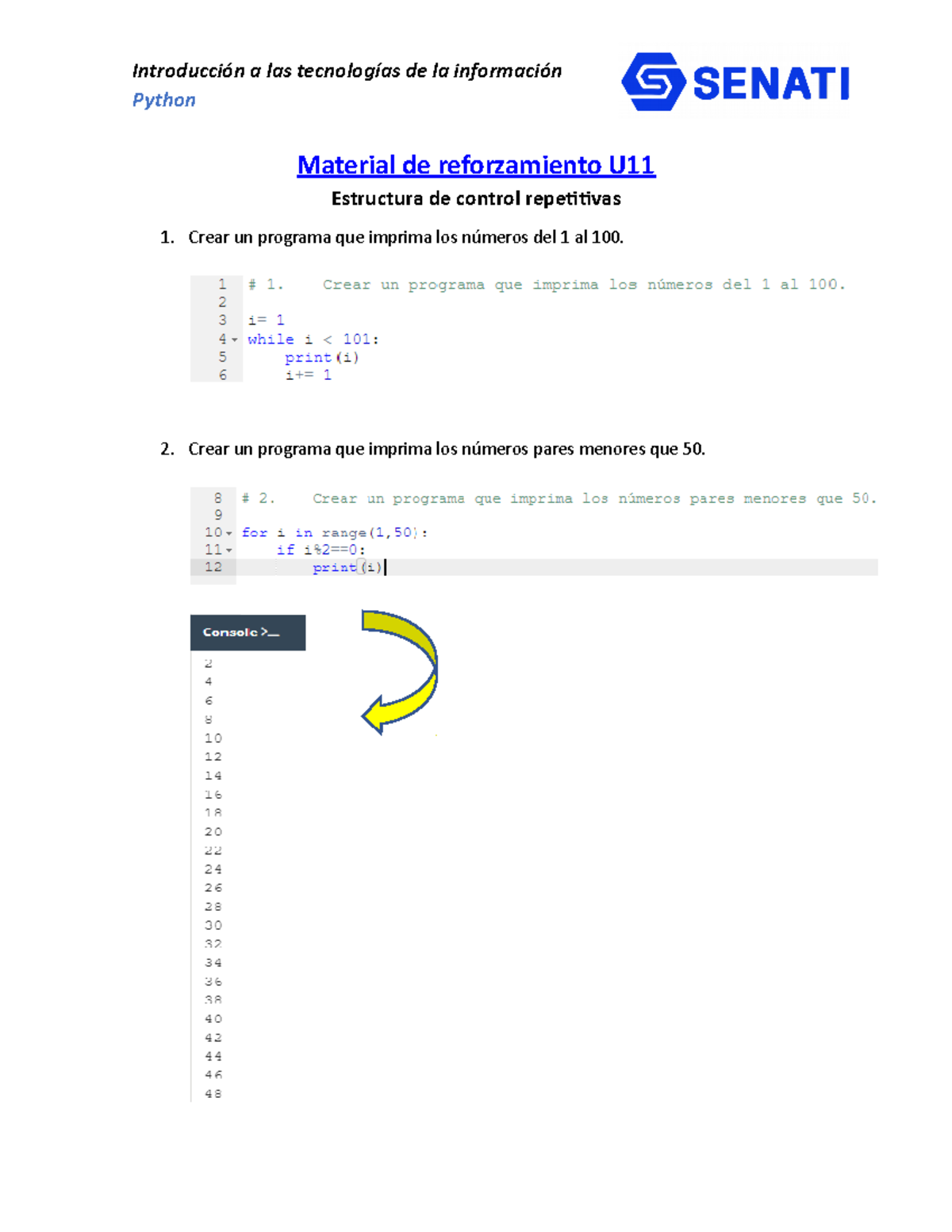 Material de reforzamiento U11 - Python Material de reforzamiento U ...