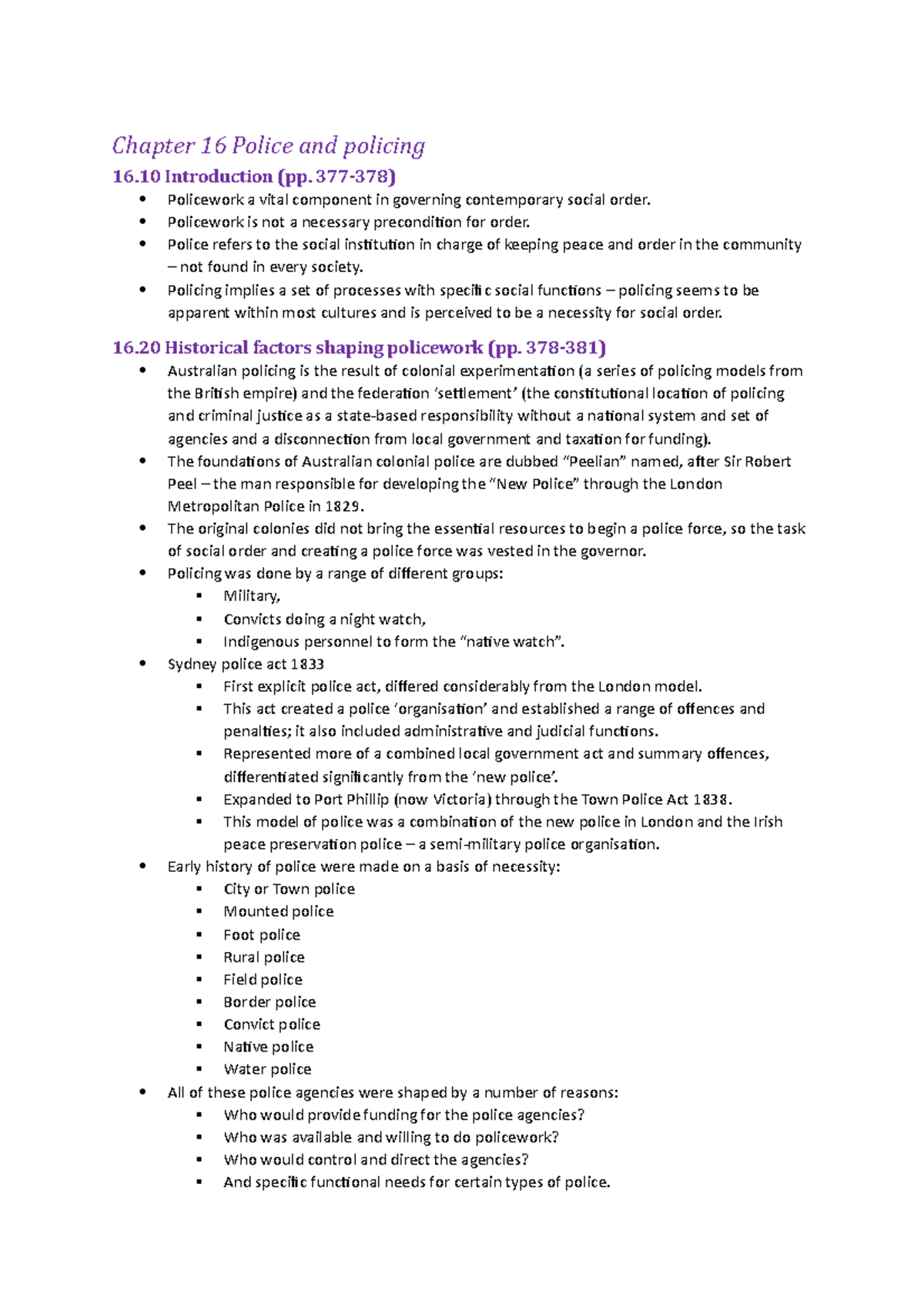 Chapter 16 Police and policing - Chapter 16 Police and policing 16 ...