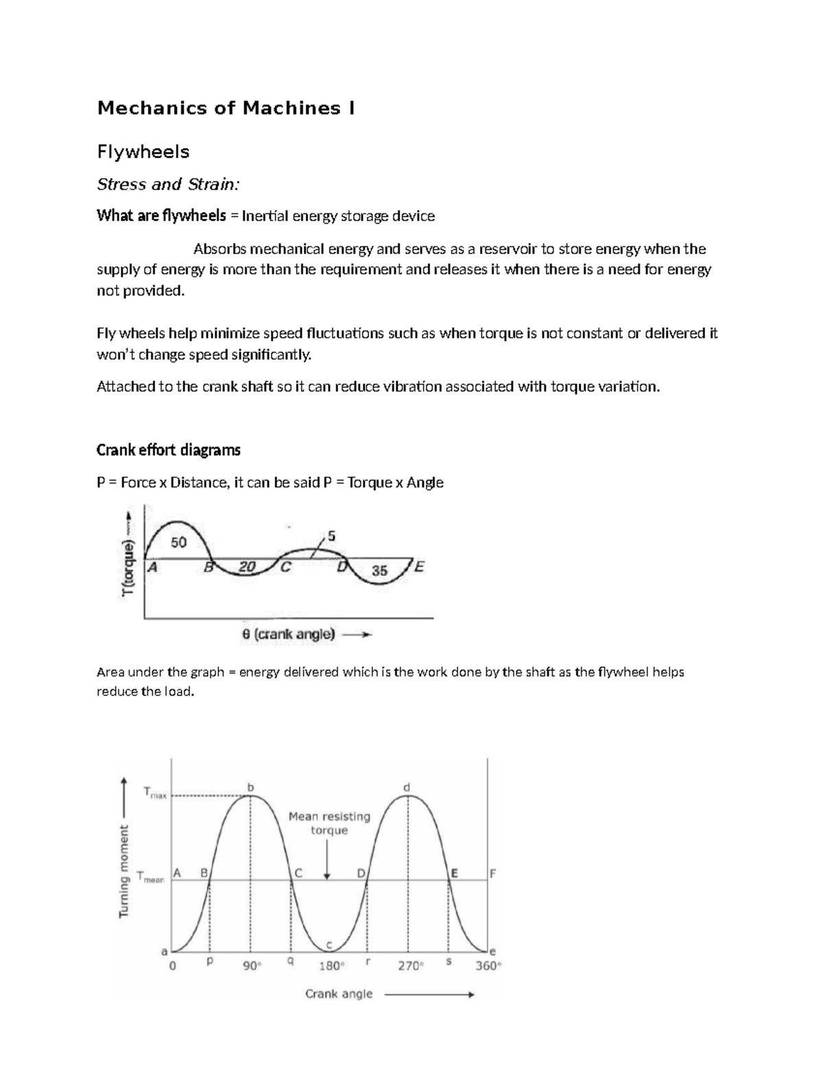 Flywheel - Mechanics of Machines I Flywheels Stress and Strain: What ...