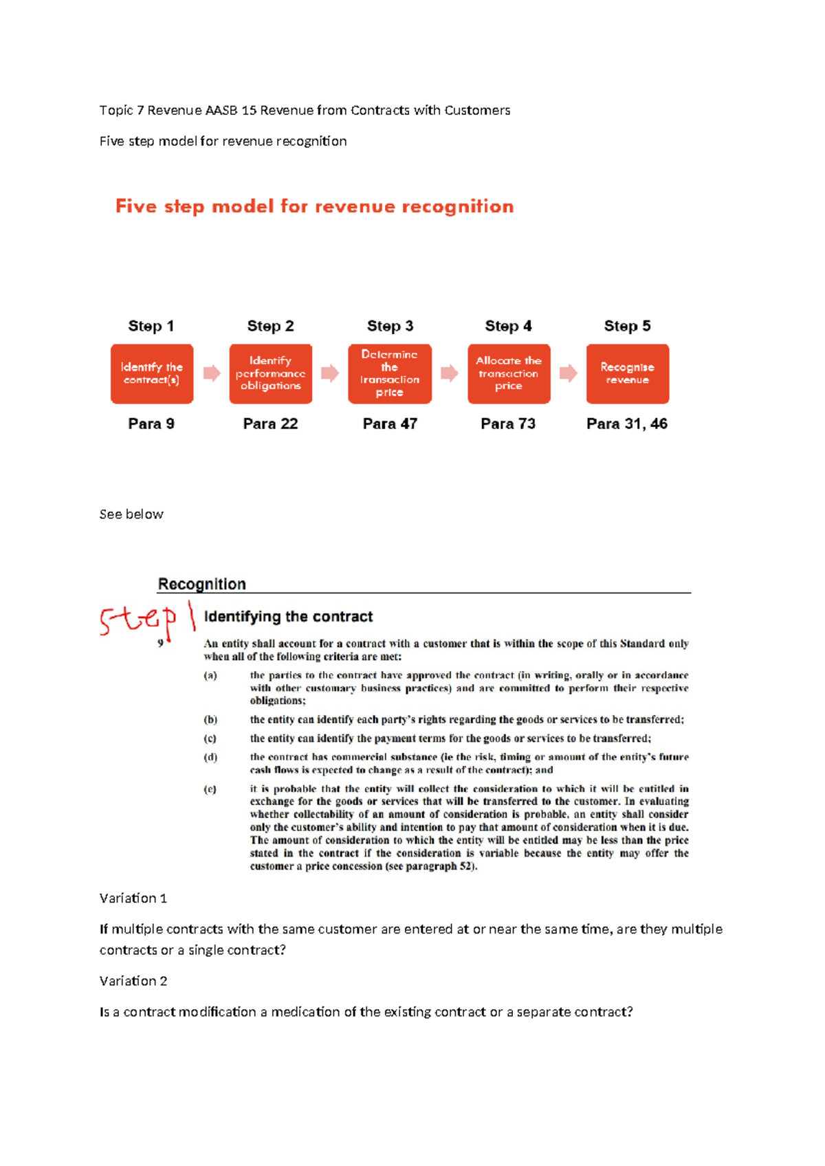 Topic 7 AASB 15 - ACCT1006 - Topic 7 Revenue AASB 15 Revenue from ...