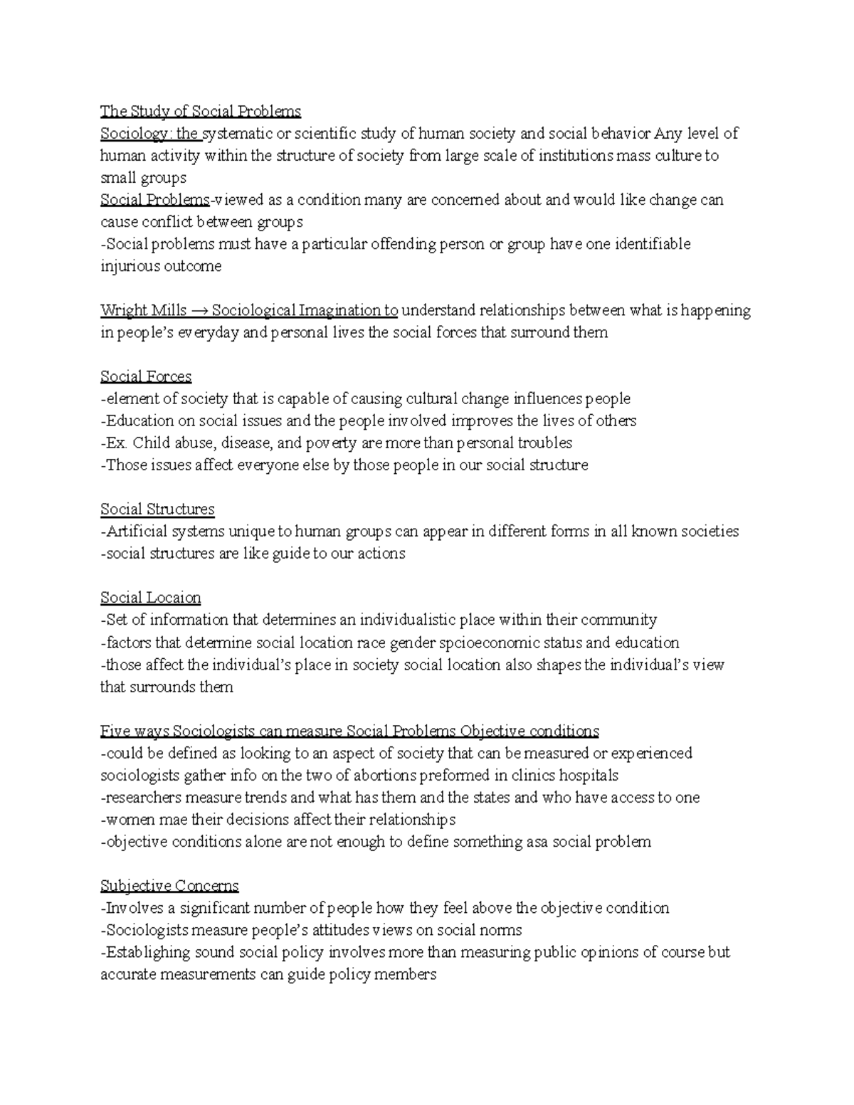 SOC 102C Ch.1 The Study of Social Problems - The Study of Social ...
