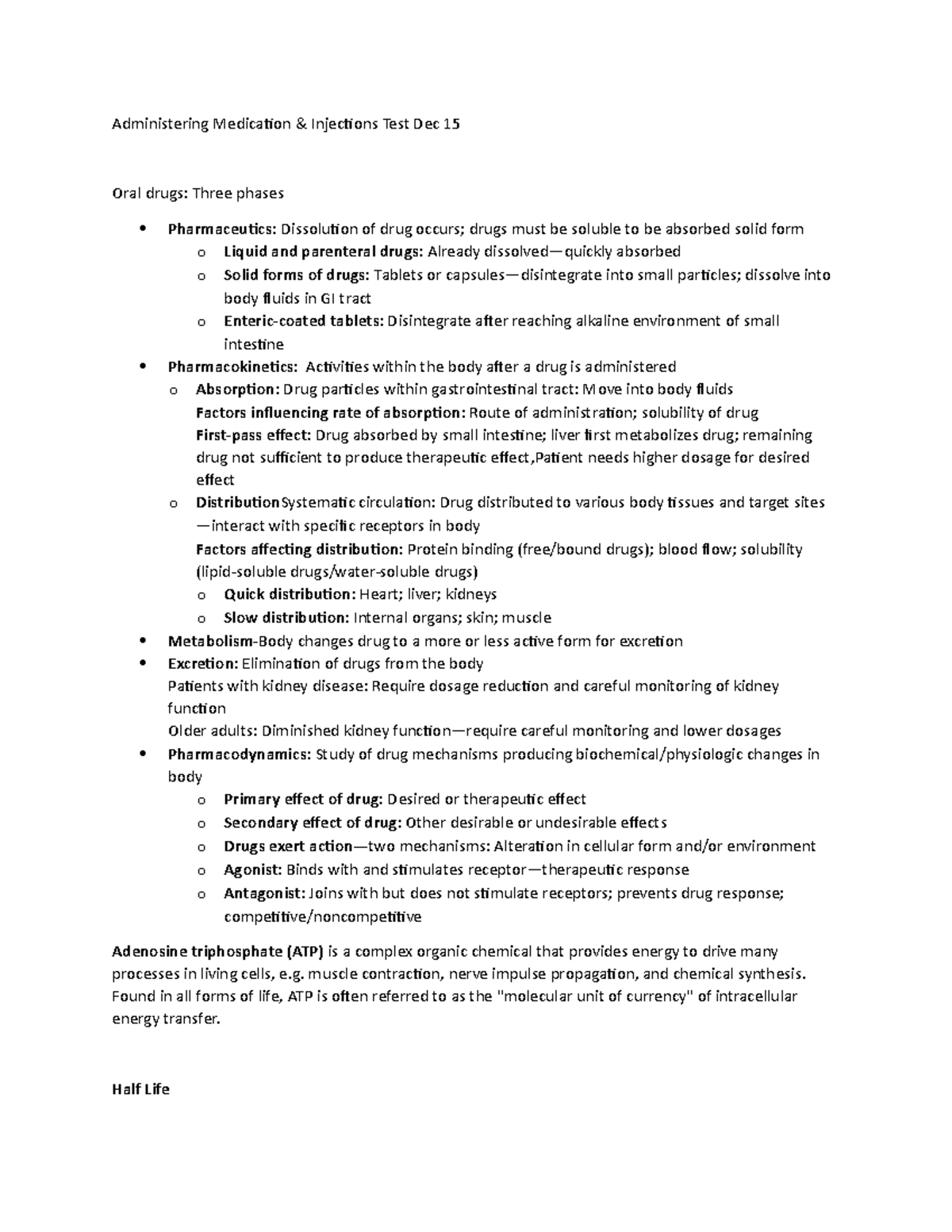 Administering Medication & Injections Notes - Administering Medication ...