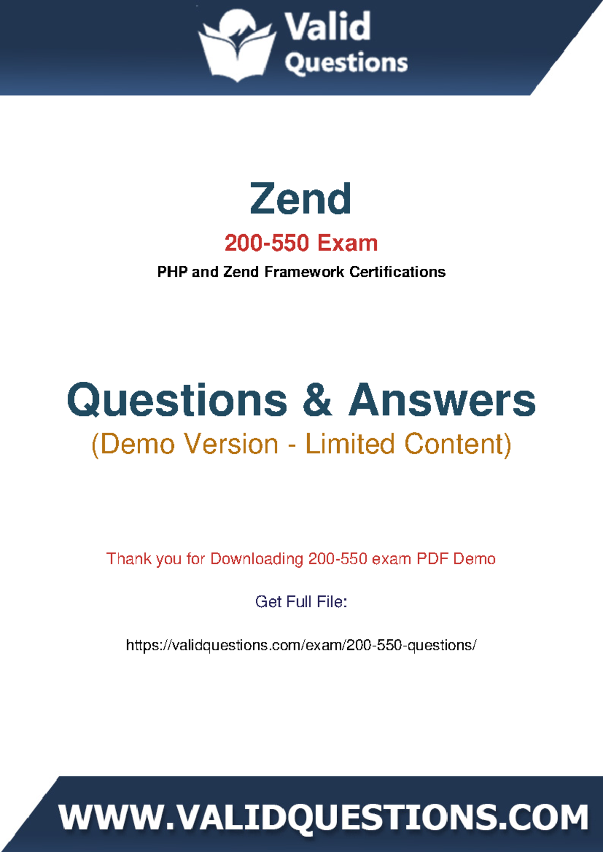 Authentic 200-550 PDF Questions for Exam Readiness - Zend 200-550 Exam PHP and Zend Framework ...