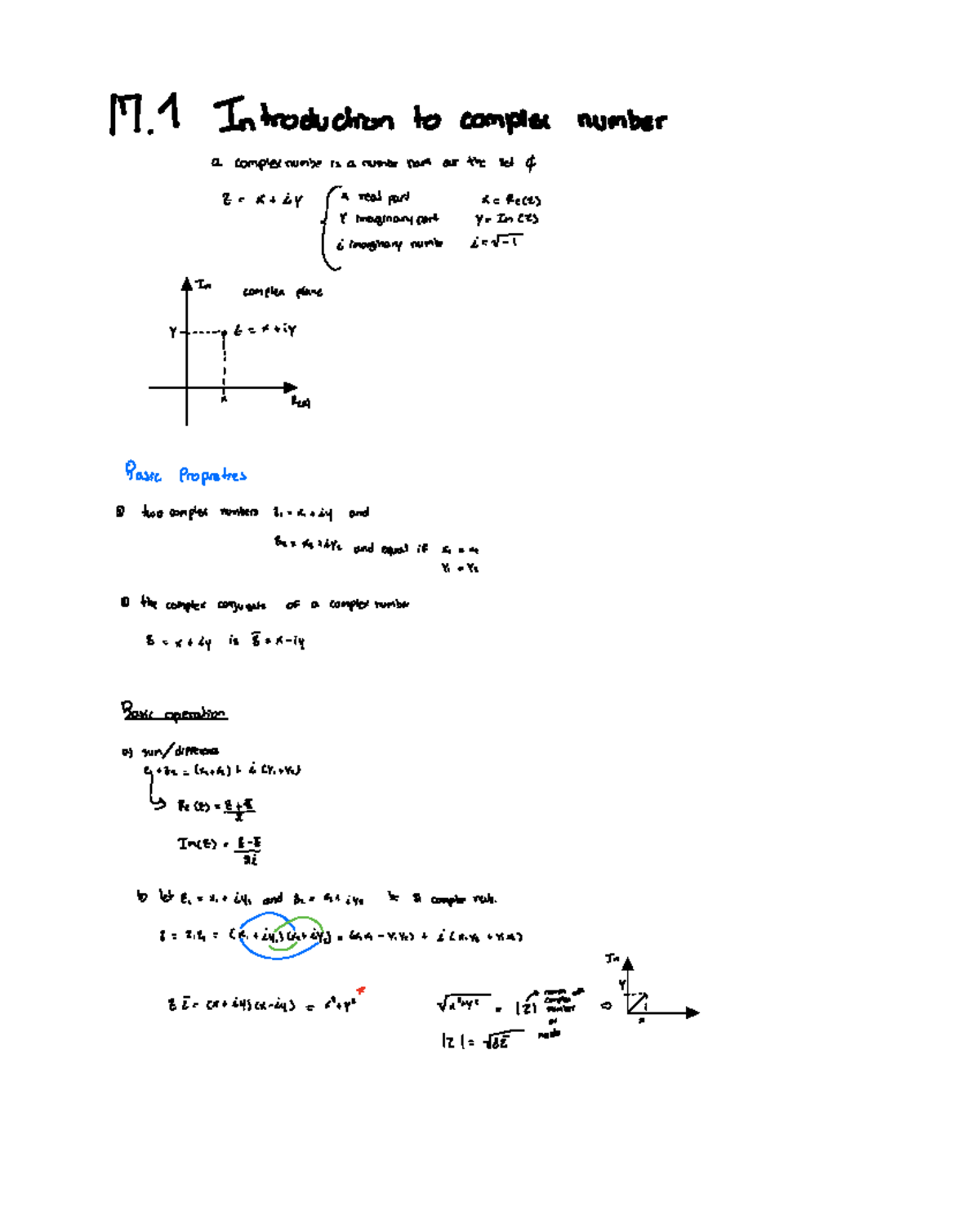 Chap 17 - Introduction to complex number - 17 Introduction to complex ...