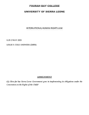 How the jury operates in Sierra Leone legal system - FOURAH BAY COLLEGE ...