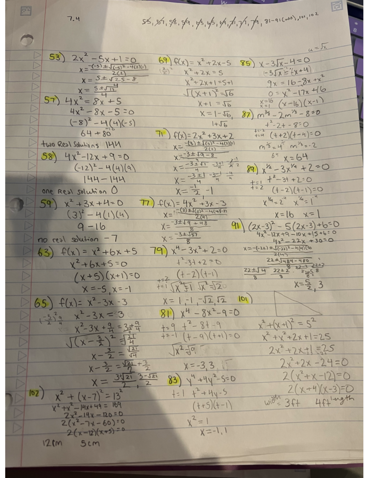 Pg 477 - math problems - MATH 1021 - Studocu