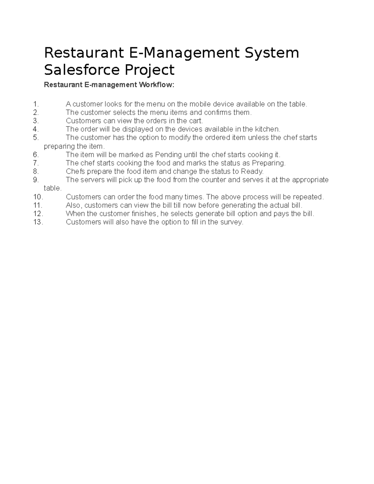Reastaurant Management Application - Restaurant E-Management System ...