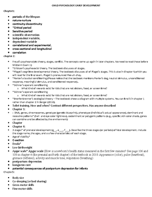 Babies film response notes - ) study: o Purpose: could melodies of ...