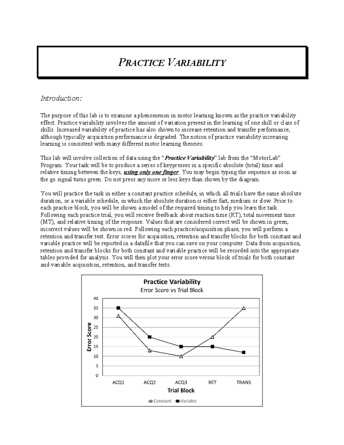 Practice Variability - Lab Activity NH - PRACTICE VARIABILITY Introduction: The purpose of this ...