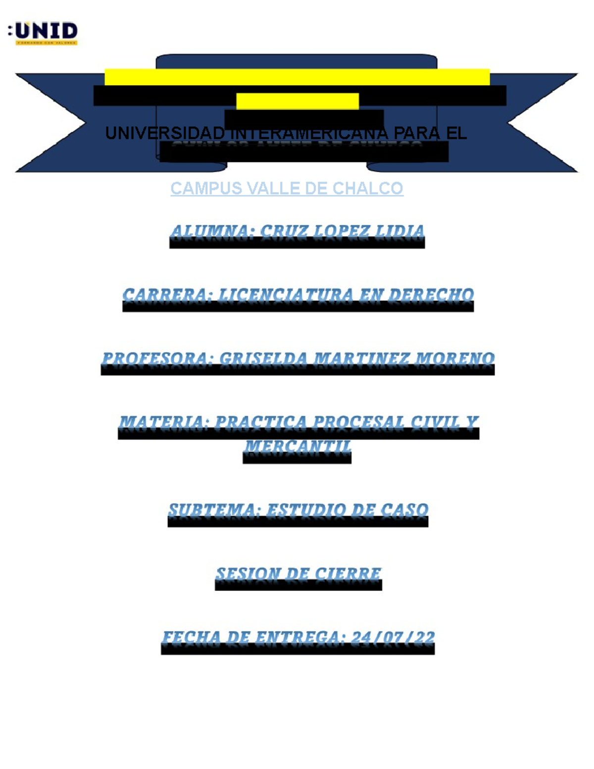 CRUZ Lopez Lidia-AF - derecho - UNIVERSIDAD INTERAMERICANA PARA EL ...