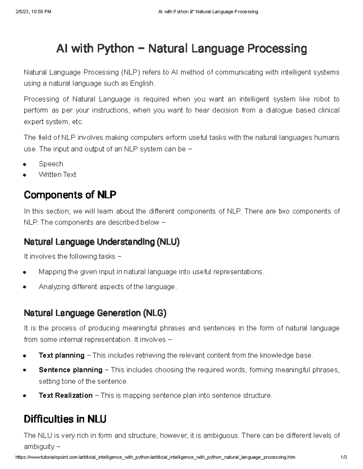 Ai With Python Natural Language Processing 2523 1058 Pm Ai With 4908