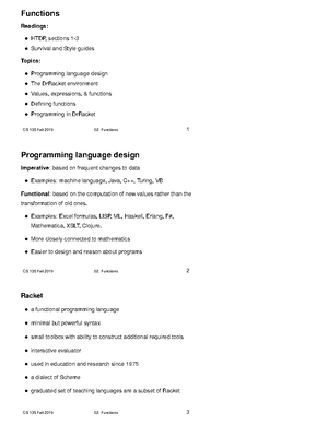 CS135 Lecture Notes - CS Designing Functional Programs Instructor: Name ...