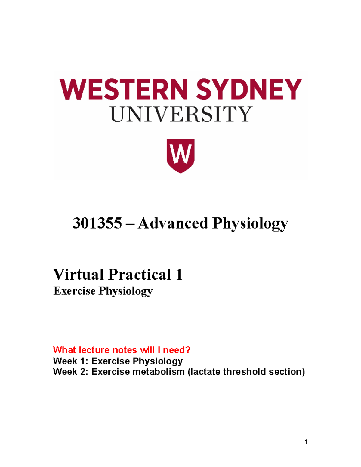 Adv phys prac 1 - prac 1 - 301355 – Advanced Physiology Virtual ...
