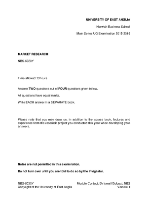 0. Module outline - UEA MODULE OUTLINE TEMPLATE Section 1 General ...