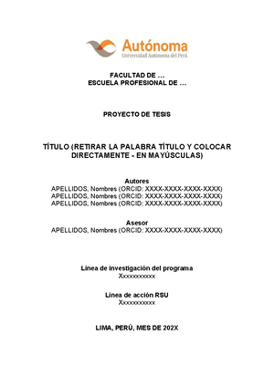 Guía para la presentación de tesis 2021-II - GUÕA PARA LA PRESENTACI”N ...