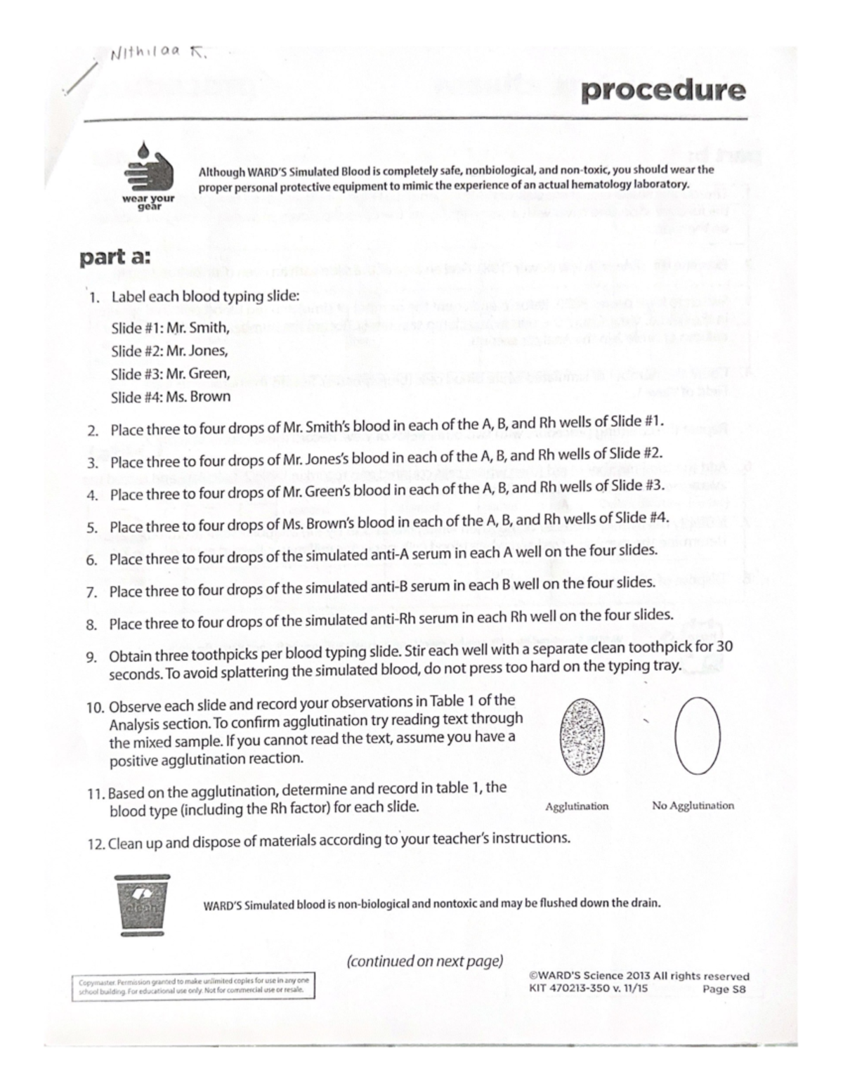 Blood Sample Lab - Studocu