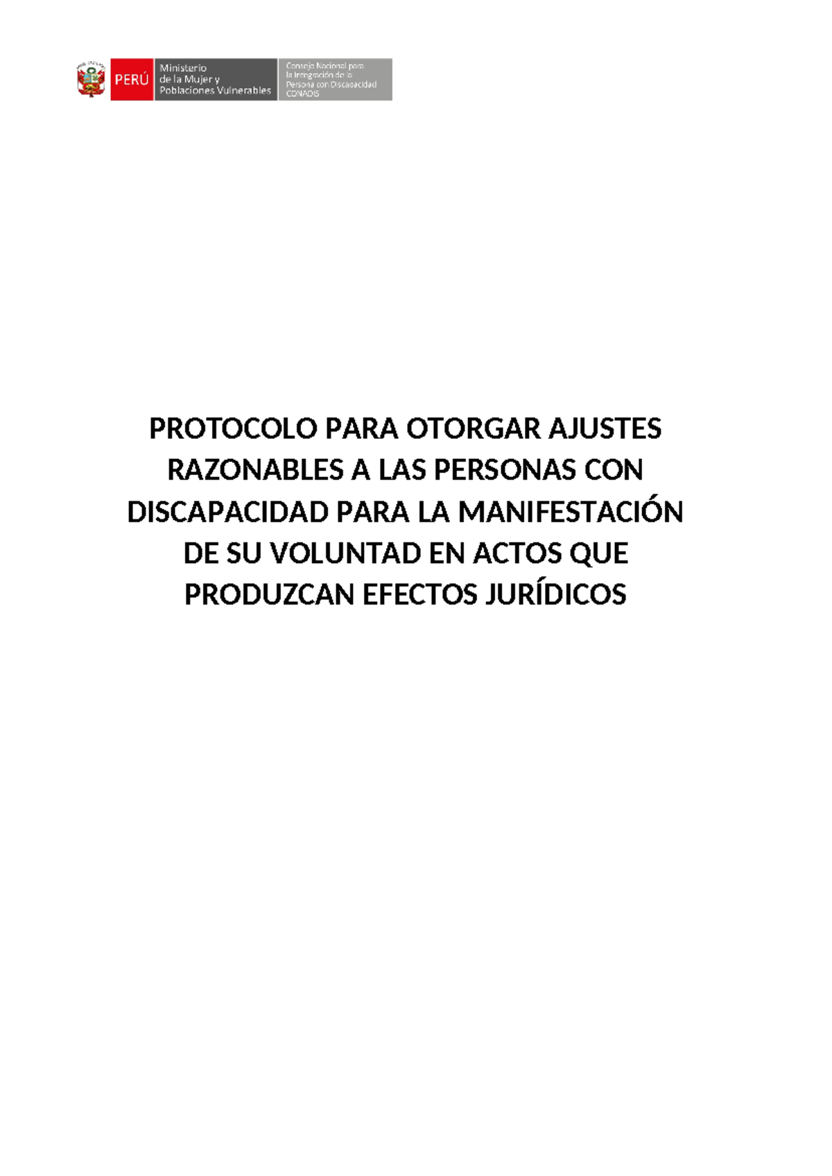 protocolo para otorgar ajustes razonables PERSONAS CON DISCAPACIDAD ...