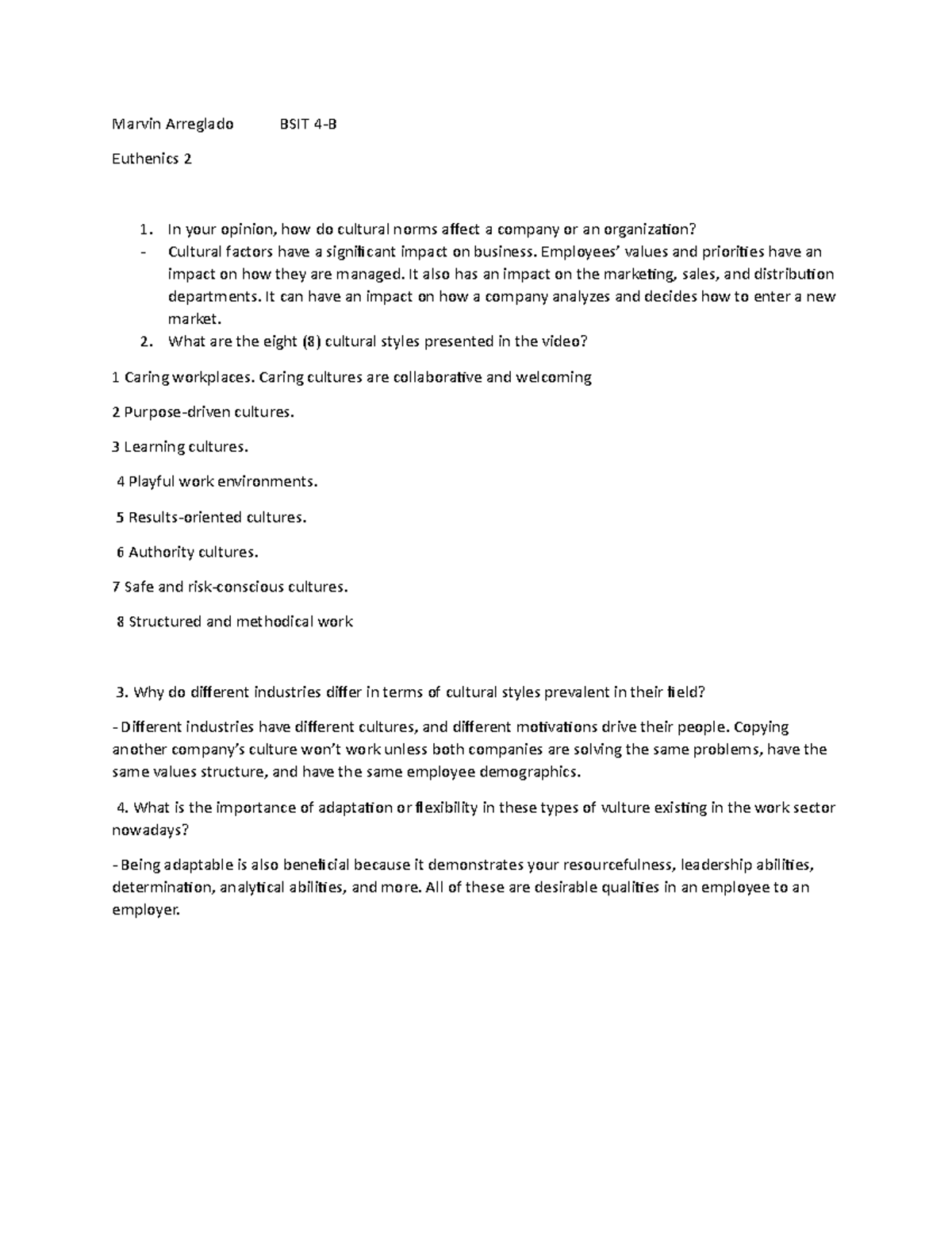 Week 6 ARG - asd - Marvin Arreglado BSIT 4-B Euthenics 2 In your ...