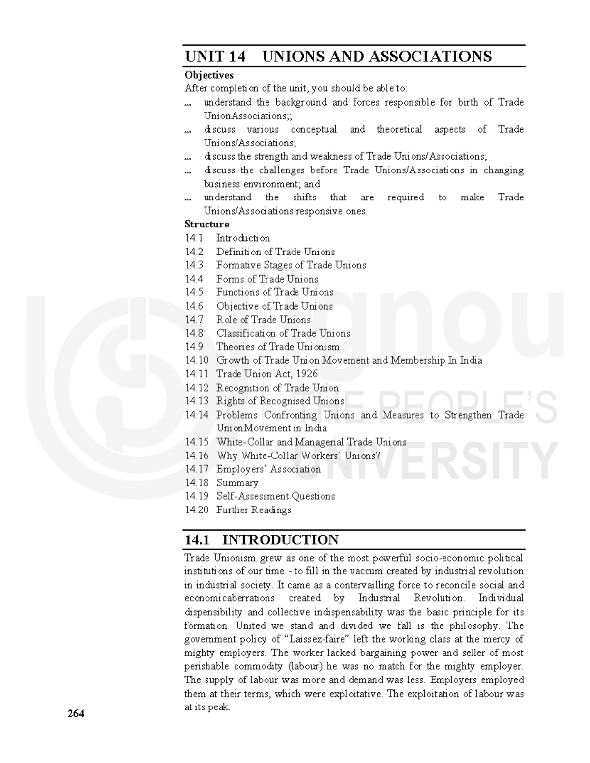 Unit-14 - Unions and association - Employer – Employee Relations UNIT ...