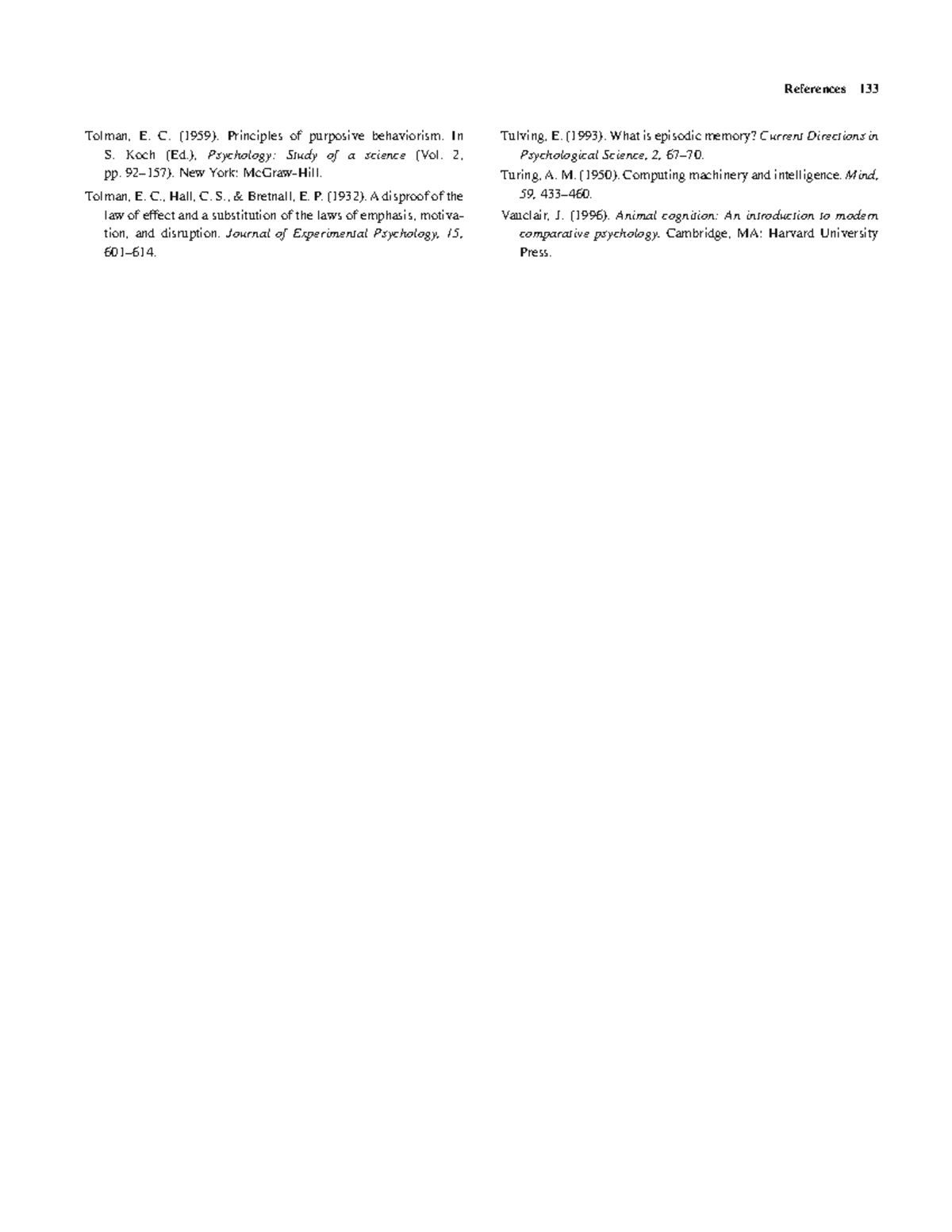 Handbook-of-psychology - References 133 Tolman, E. C. (1959 ...