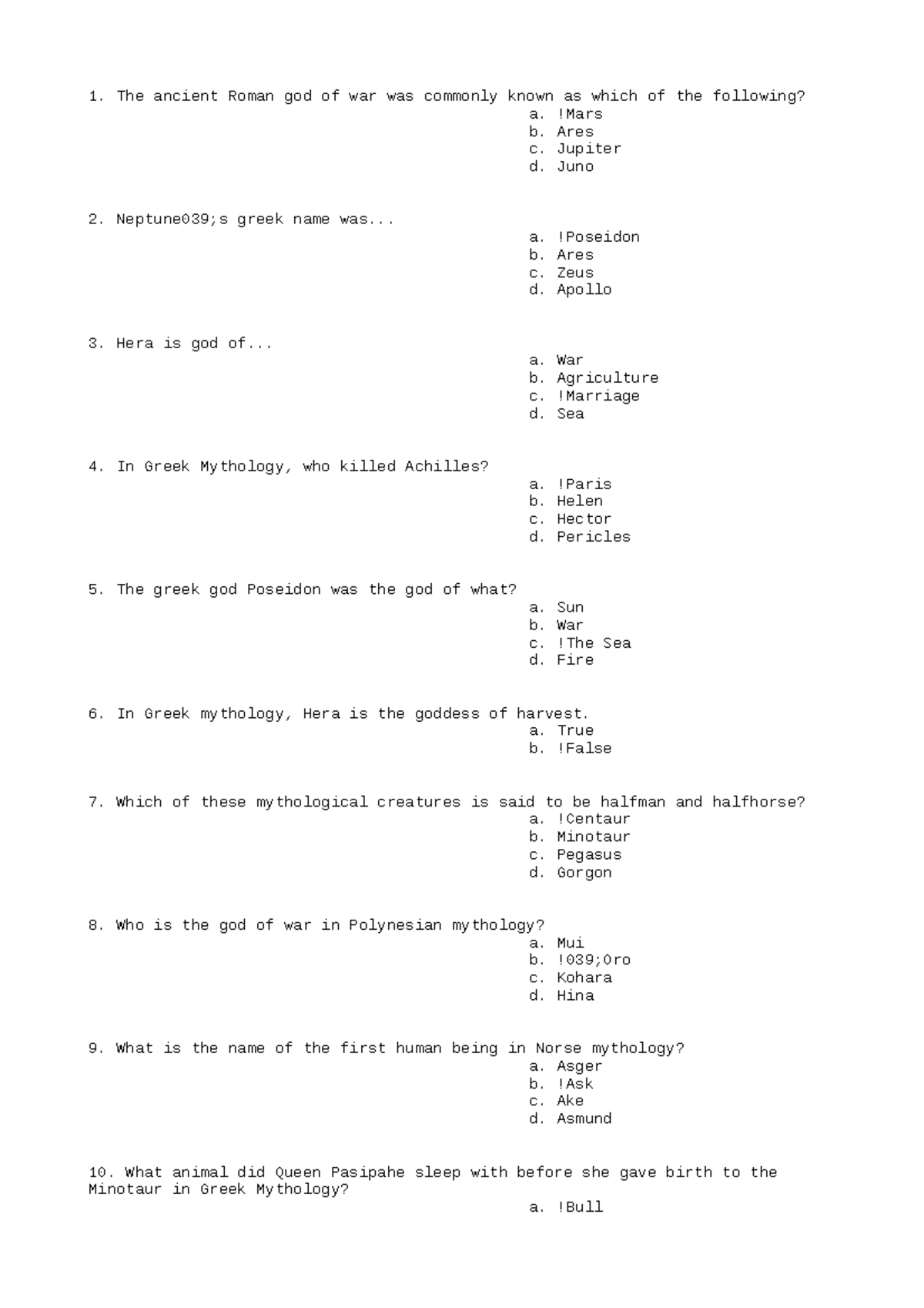 ECON180 Assessment 5 - bhjh - The ancient Roman god of war was commonly ...