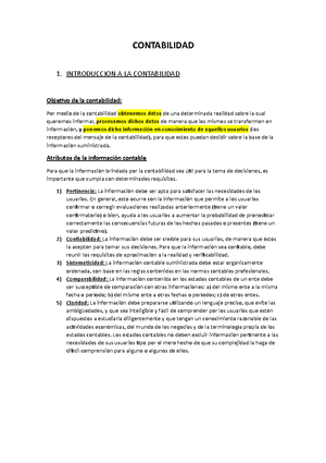 Contabilidad I Resumen Completo - Contabilidad I – 1er Parcial La contabilidad en sus inicios La ...