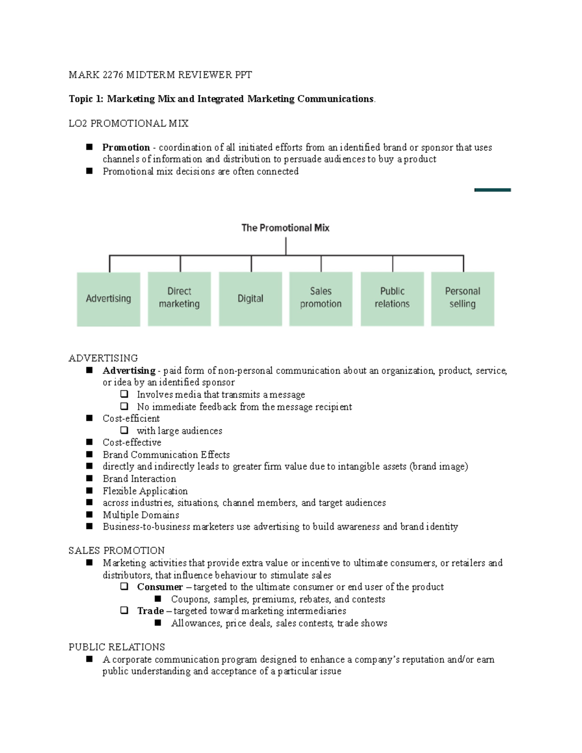 MARK 2276 Midterm Reviewer PPT - MARK 2276 MIDTERM REVIEWER PPT Topic 1 ...